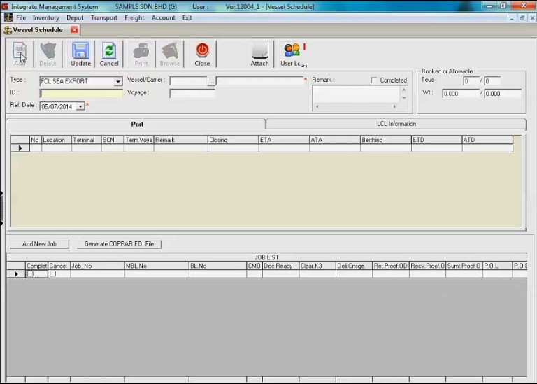 Create-Vessel-Schedule-ID - G Software Solution Sdn Bhd